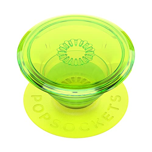 PopSockets PopTop (Top only. Base Sold Separately) Swappable Top for PopGrip Bases, PopGrip Slide, Otter+Pop & PopWallet+ - Neon Glow Blazing Lime