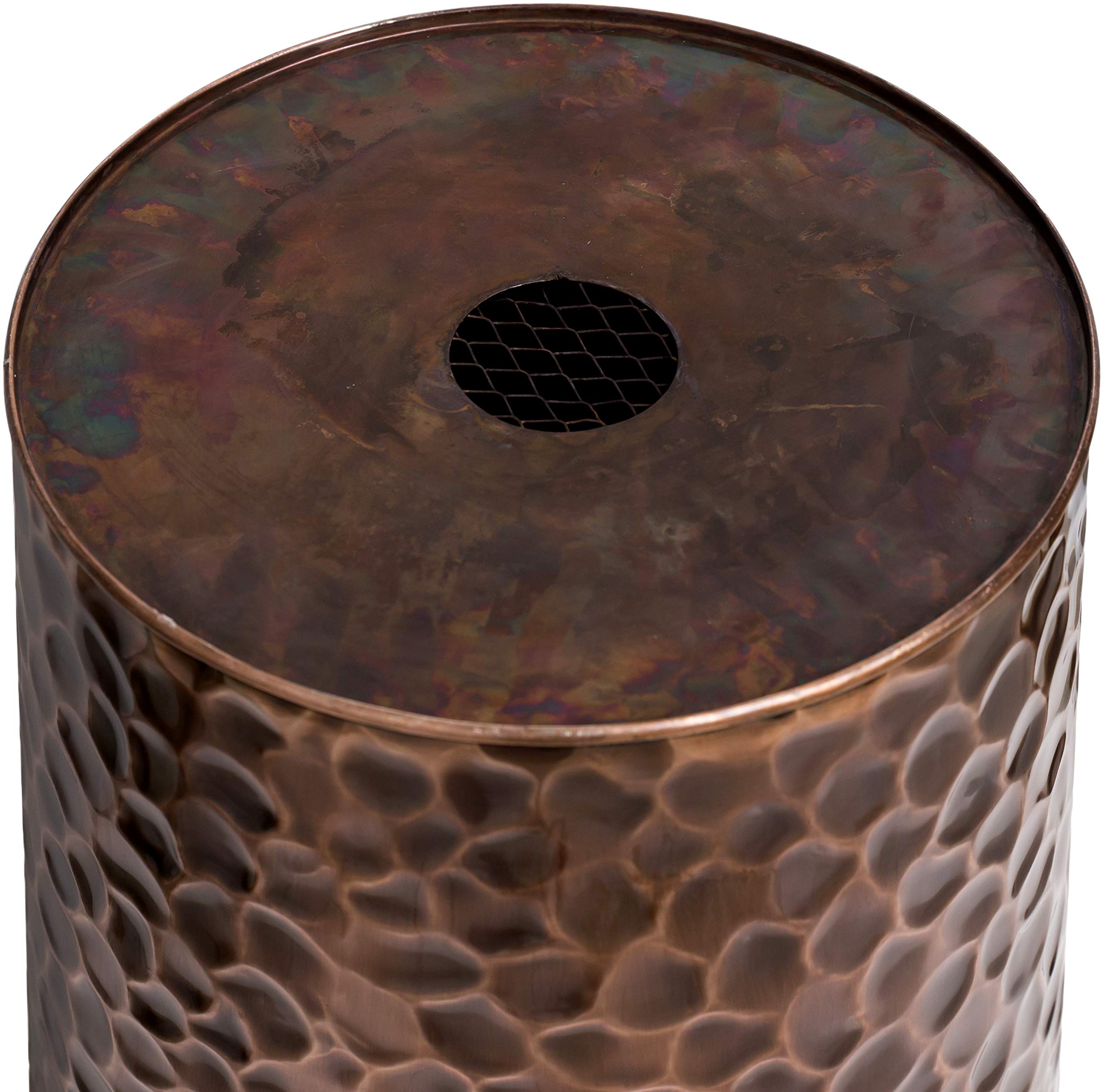 H Potter Large Tall Planter Pot Outdoor Indoor Copper Flower Decorative Weather Resistant Garden Deck Patio GAR568