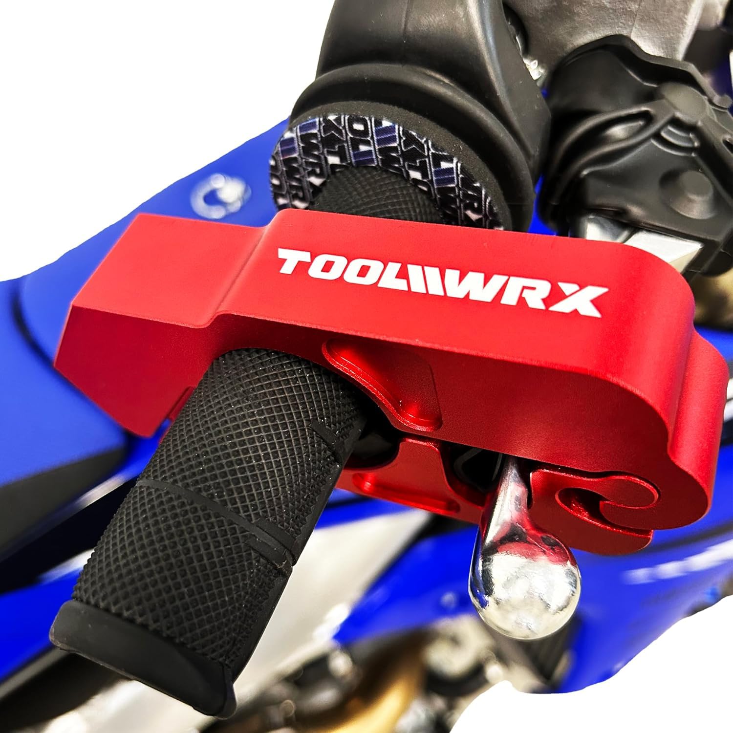 Motorcycle Handlebar Lock Grip with Lever Protection Sleeve - Heavy Duty Motorcycle Lock Anti Theft Throttle Brake Grip Lock Men, Moped Accessories For ATV, Scooter & Dirtbike Accessory (Red, 2x Keys)