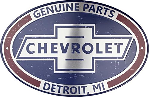 Genuine Parts Chevrolet Detroit Michigan metal nostalgia sign