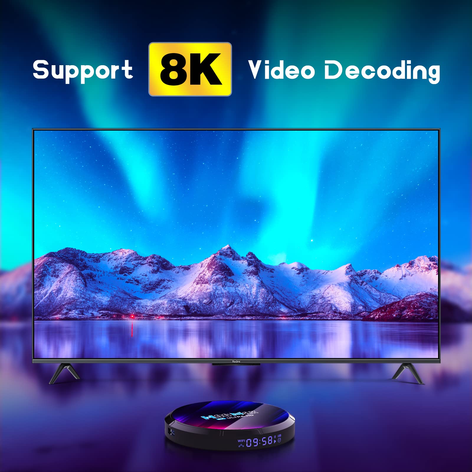 Android 13.0 H96 Max TV Box 4GB RAM 64GB ROM RK3528 Quad Core CPU Support Dual WiFi 2.4G+5G/4K/3D BT 5.0 Smart TV Box