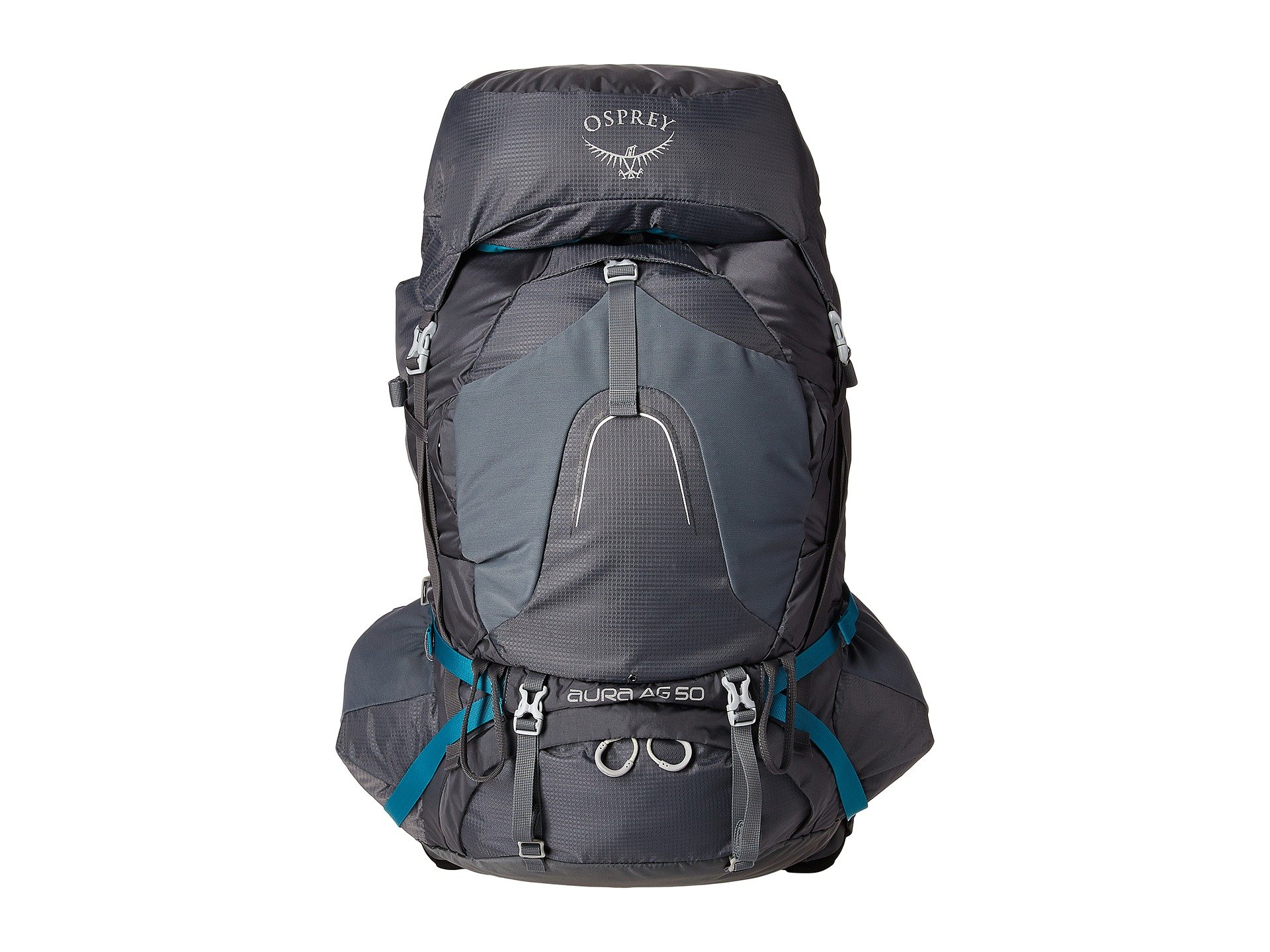 Osprey Aura AG 50L Women's Backpacking Backpack, Vestal Grey, X-Small