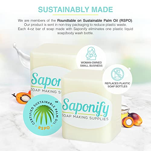 Saponify - 2Lb Goat's Milk Melt and Pour Soap Base, Natural Skin-Enhancing Goat Milk Soap Base, Easy to Use Glycerin Soap Base for Soap Making