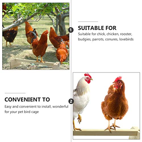 POPETPOP 2pcs Chicken Perch Wooden Roosting Bar for Coop and Brooder Bird Perch for Large Bird Baby Chicks Pollos Gallinas Polluelos Parrots