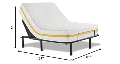 Simmons - Gel Memory Foam Mattress - 12 Inch, Queen Size, Plush Feel, Motion Isolating, Moisture Wicking Cover, CertiPur-US Certified, 100-Night Trial