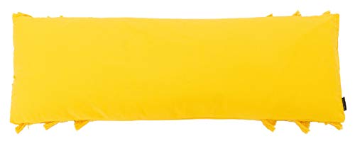 Safavieh Home Collection Grema Boho 12 x 36-inch Yellow Fringe Decorative Accent Pillow PLS7142C-1236, 12"x36"