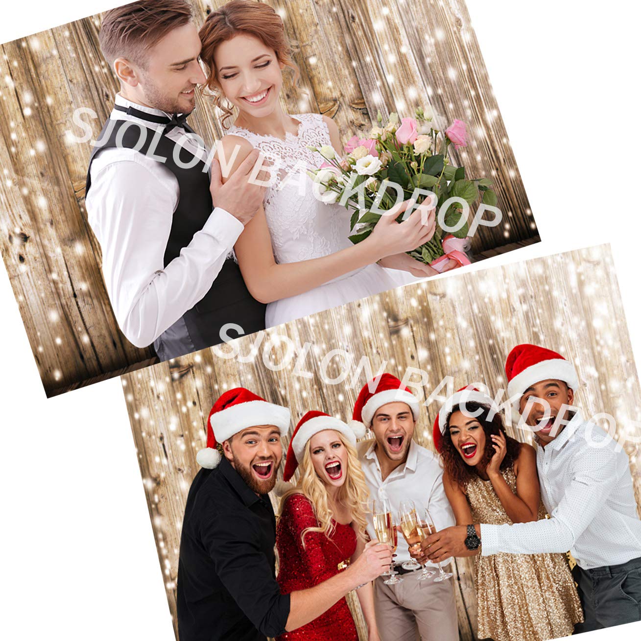 SJOLOON 6x9ft Rustic Wood Vinyl Photography Backdrop Nostalgia Wood Floor Photo Backdrop Baby Newborn Photo Studio Props JLT10359
