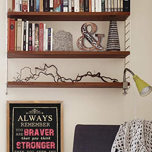 Wartter Decorative Wooden Ampersand Wall Décor, FreeStanding Monogram "&"Wood Sign Rustic Brown