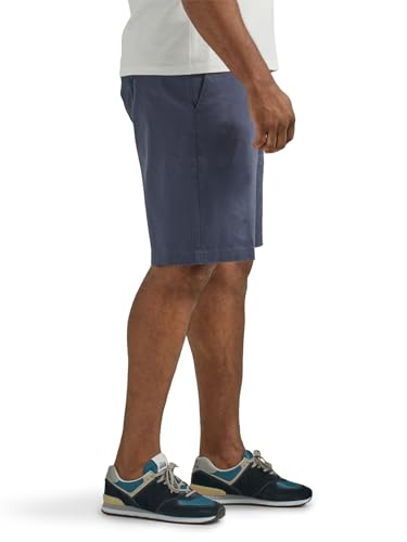 Lee Men's Big & Tall Extreme Motion Flat Front Short, Navy, 48