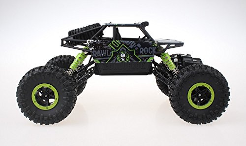 Click N' Play Remote Control Car 4WD Off Road Rock Crawler Vehicle 2.4 GHz, Green