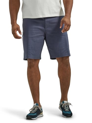 Lee Men's Big & Tall Extreme Motion Flat Front Short, Navy, 48