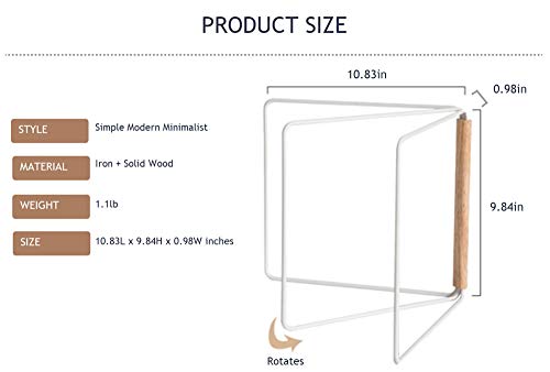 siyue Folding Countertop Dishcloth Drying Rack, 3 Arm Dish Cloth Rag Towel Rack, Minimalist Designed Dishcloth Hanging Rack Organizer, White