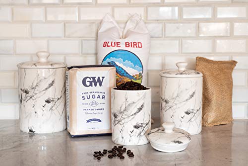 10 Strawberry Street Marble Kitchen Canister Set, 3 Piece
