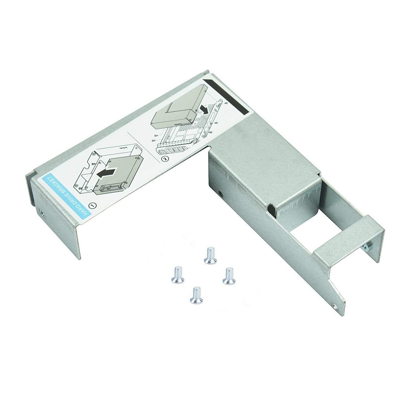 Highfine 2.5" 9W8C4 Y004G SSD Adapter Bracket for DELL 3.5" F238F G302D X968D F9541 SAS SATA Hard Drive Caddy Tray Enclosure with Screws