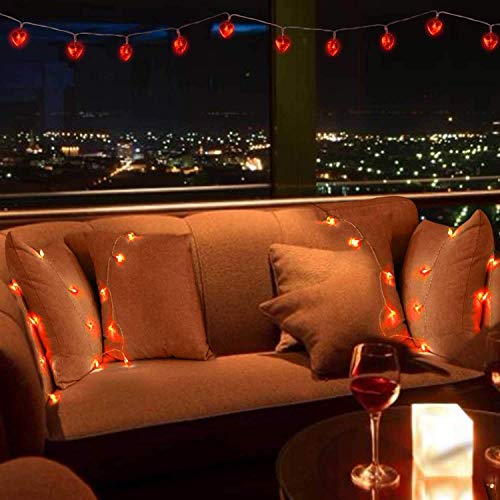 DmHirmg Valentine's Day String Light Party Decorations,Valentines Decorations Lights Operated for Holidays and Valentines Day Party Favors Supplies (USB & Battery Charge)