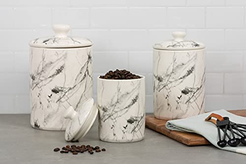 10 Strawberry Street Marble Kitchen Canister Set, 3 Piece