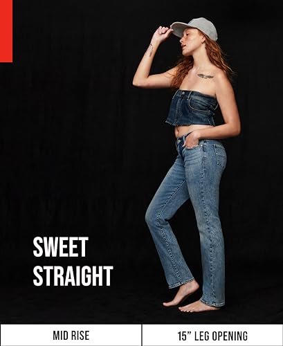 Lucky Brand womens Mid Rise Sweet Straight Jean, Twilight Blue, 25W x 29L US