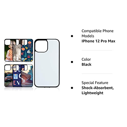 Konohan 6 Pieces Sublimation Blank Phone Case Cover Blank Printable Phone Case for DIY Customize Heat Press Rubber Protective Case(Compatible with iPhone 12 Pro Max)