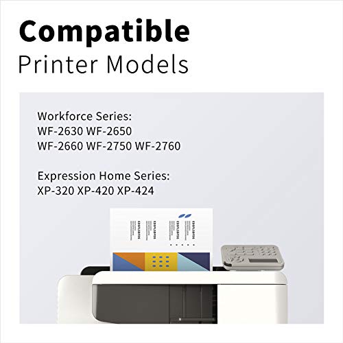 LemeroSuperx Remanufactured Ink Cartridges Replacement for Epson 220XL 220 XL T220XL Work for Workforce WF-2630 WF-2760 WF-2750 Expression Home XP-320 XP-420 (Black Cyan Magenta Yellow, 5 Pack)