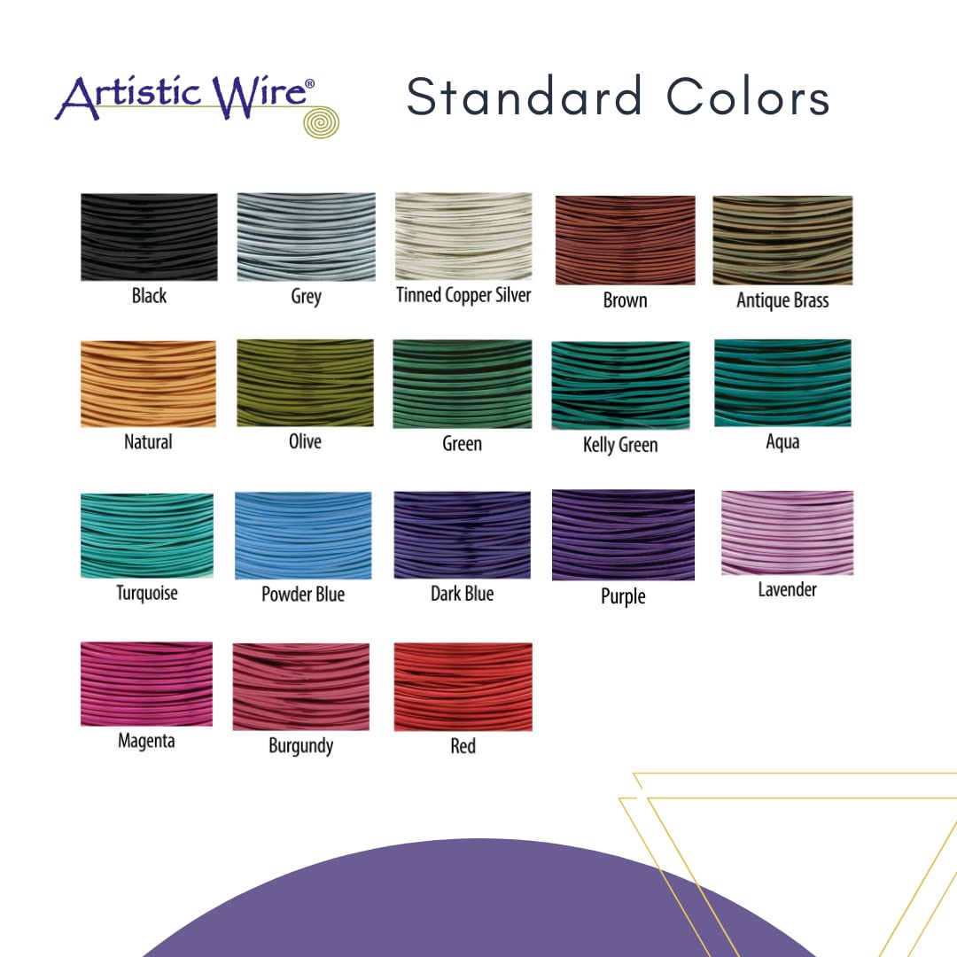 Artistic Wire, 16 Gauge Tarnish Resistant Colored Antique Copper Craft Wire, Antique Brass Color, 10 ft