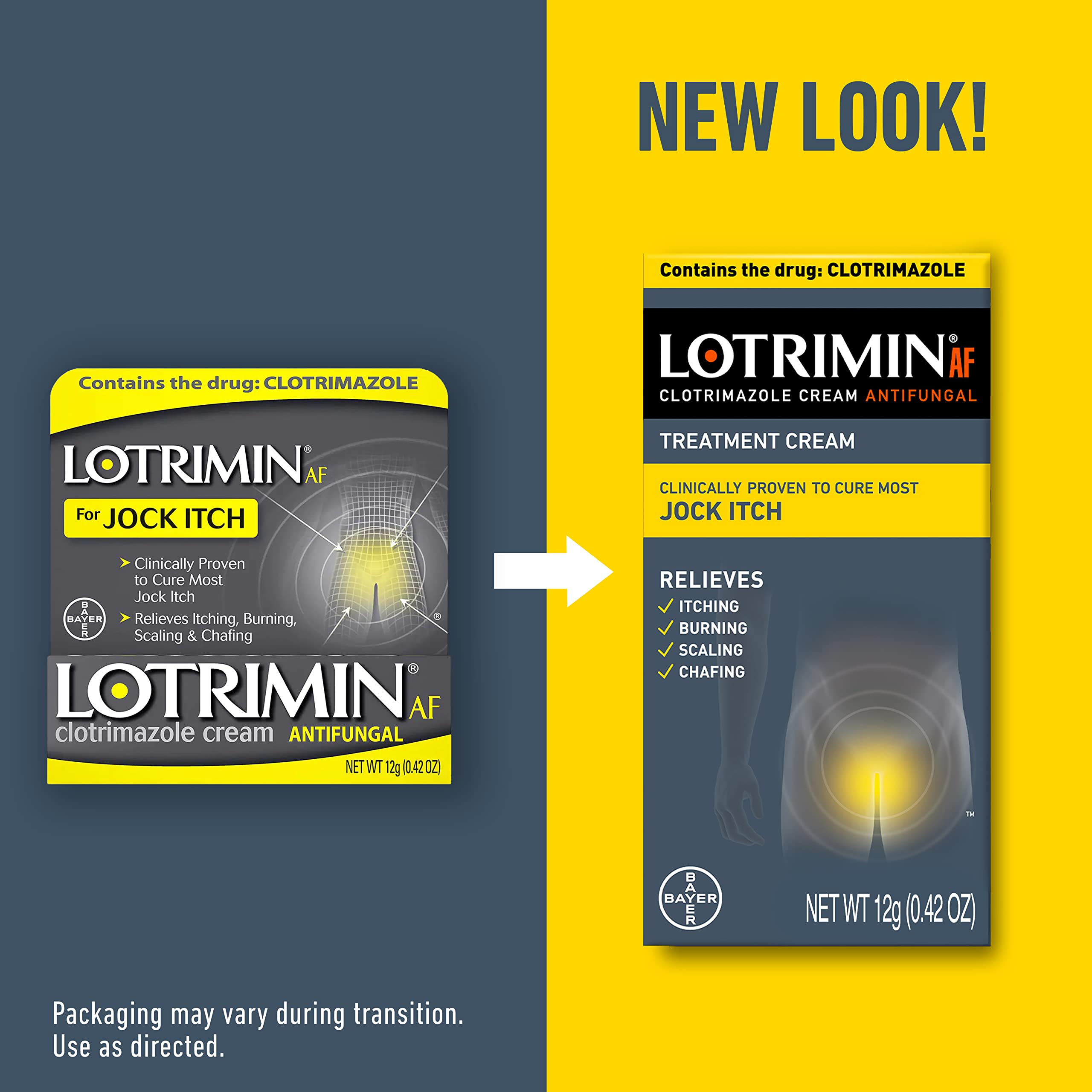 Lotrimin AF Jock Itch Antifungal, Jock Itch, and Athlete's Foot Cream, 0.42 Ounce (Pack of 1) (Packaging May Vary)