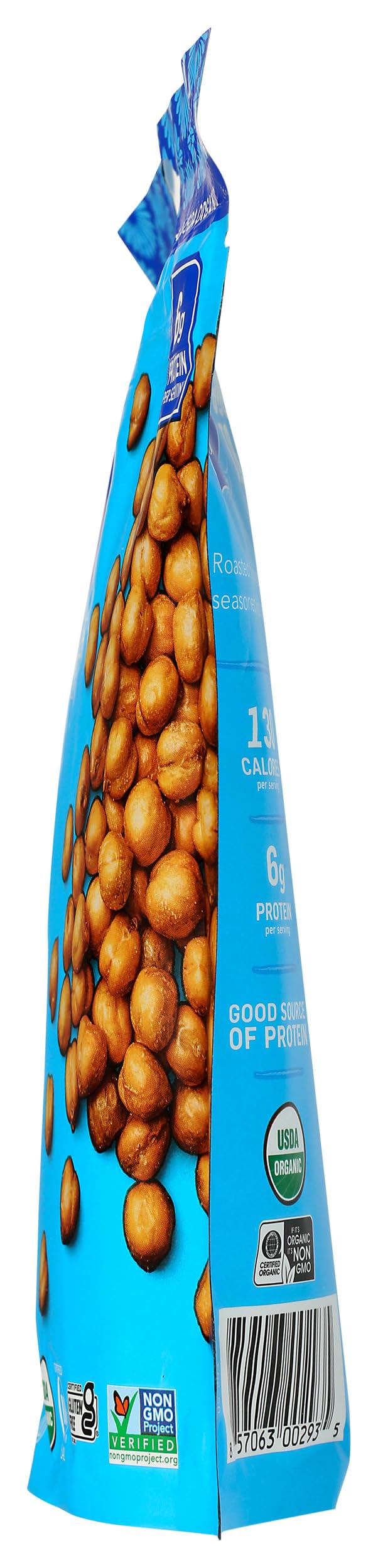 Saffron Road Organic Sea Salt Crunchy Chickpea Snack, 6oz - USDA Organic, Gluten Free, Non-GMO, Halal, Kosher, Vegan