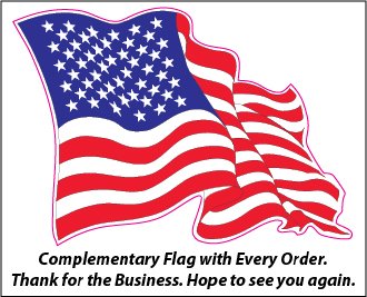 American Bald Eagle American Flag Decal XX Large is 36.0" in Size