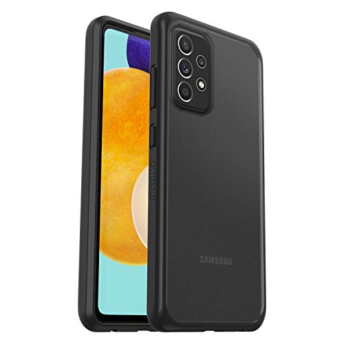 OtterBox Sleek Series Case for Galaxy A52 / A52 5G / A52s 5G, Shockproof, Drop Proof, Ultra-Slim, Protective Thin Case, Tested to Military Standard, Clear/Black, No Retail Packaging
