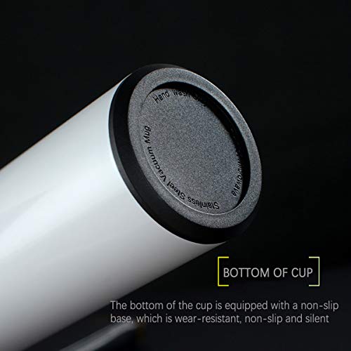 Fortyone Thermos Cup Coffee Thermos Bottle Coffee mugstainless Steel Cup Vacuum Insulated Cup With temperature display Keep Drinks Hot or Cold (White)… (White)