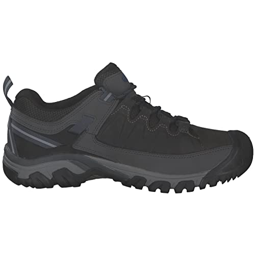 KEEN Men's Targhee 3 Low Height Waterproof Hiking Shoes, Steel Grey/Captains Blue, 10.5
