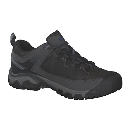 KEEN Men's Targhee 3 Low Height Waterproof Hiking Shoes, Steel Grey/Captains Blue, 10.5