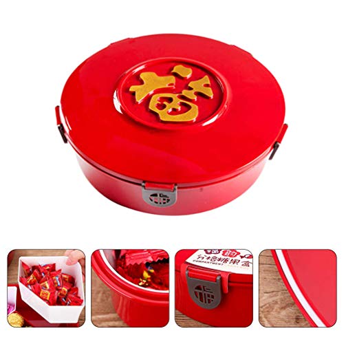 Yardwe Compartment Snack Serving Tray Appetizer Tray Serving Plates Dishes Tradional Chinese Wedding 2021 New Year Spring Festival Tableware