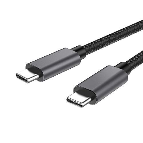 nonda USB-C to USB-C 100W Cable, USB C Braided Nylon Cord Fast Charging Cable Compatible with MacBook Pro 2020/2019, iPad Pro 2020/2019, Samsung Galaxy S21, Dell XPS 13/15 and Type-C Laptops