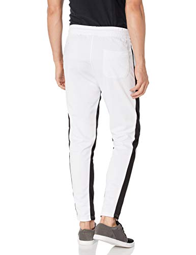 Southpole mens Athletic Skinny Track Pants Open Bottom , White , X-Large