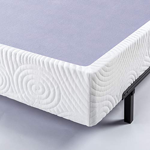 ZINUS Metal Box Spring with Wood Slats, 9 Inch Mattress Foundation, Sturdy Steel Structure, Easy Assembly, Full