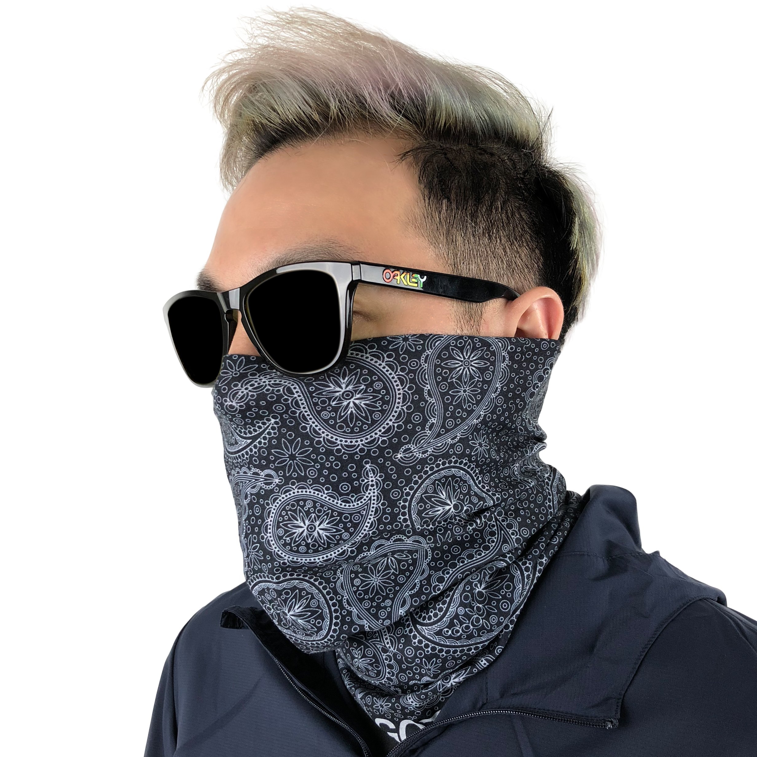 Paisley Face Mask - Sun Wind Dust Protection Reusable Mask for Men & Women - Works as Neck Gaiter, Headwear, Balaclava - Ski ATV Riding Mask (Paisley)