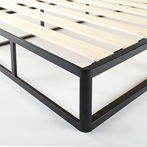 ZINUS Metal Box Spring with Wood Slats, 9 Inch Mattress Foundation, Sturdy Steel Structure, Easy Assembly, Full
