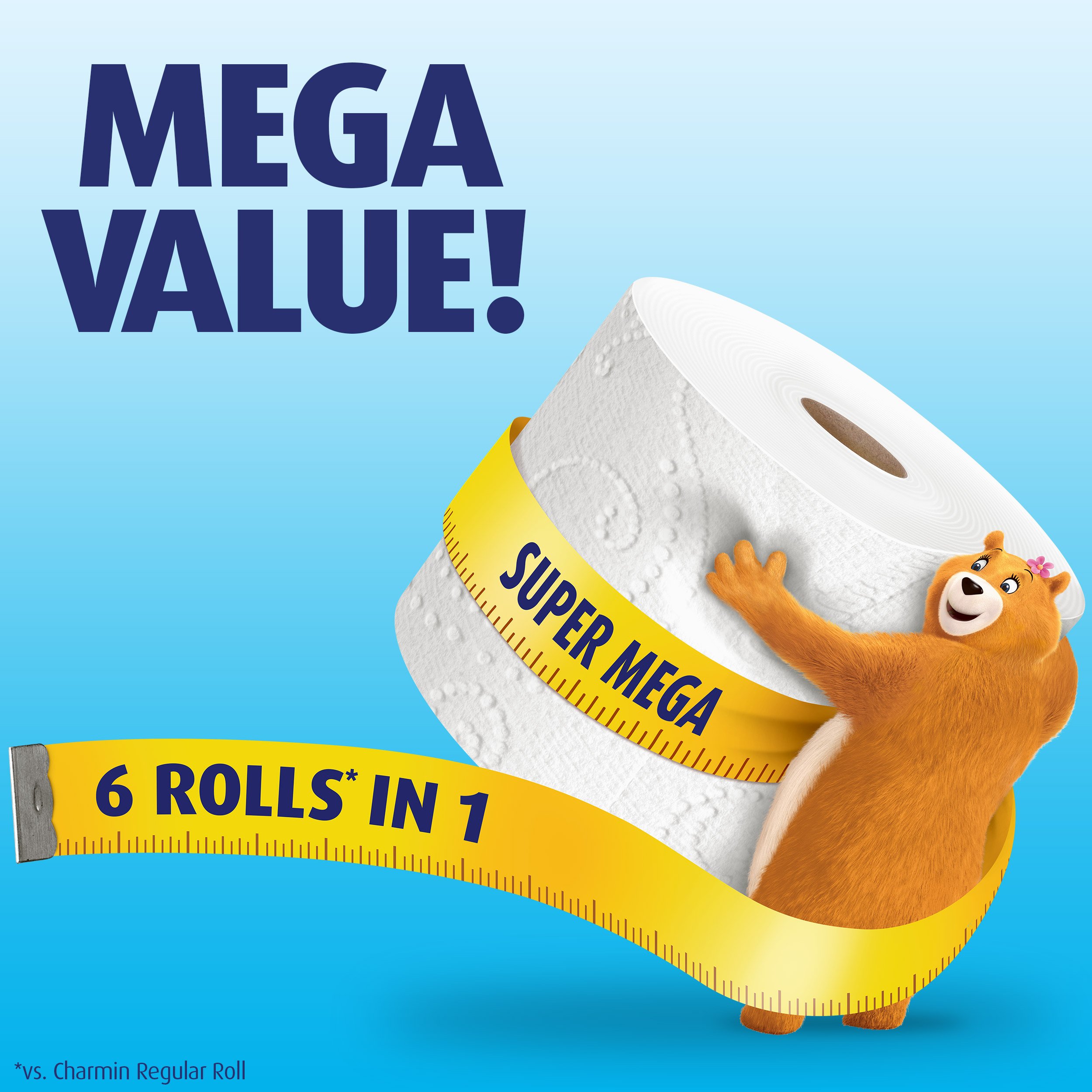 Charmin Ultra Soft Toilet Paper Super Mega Rolls, 6 Count