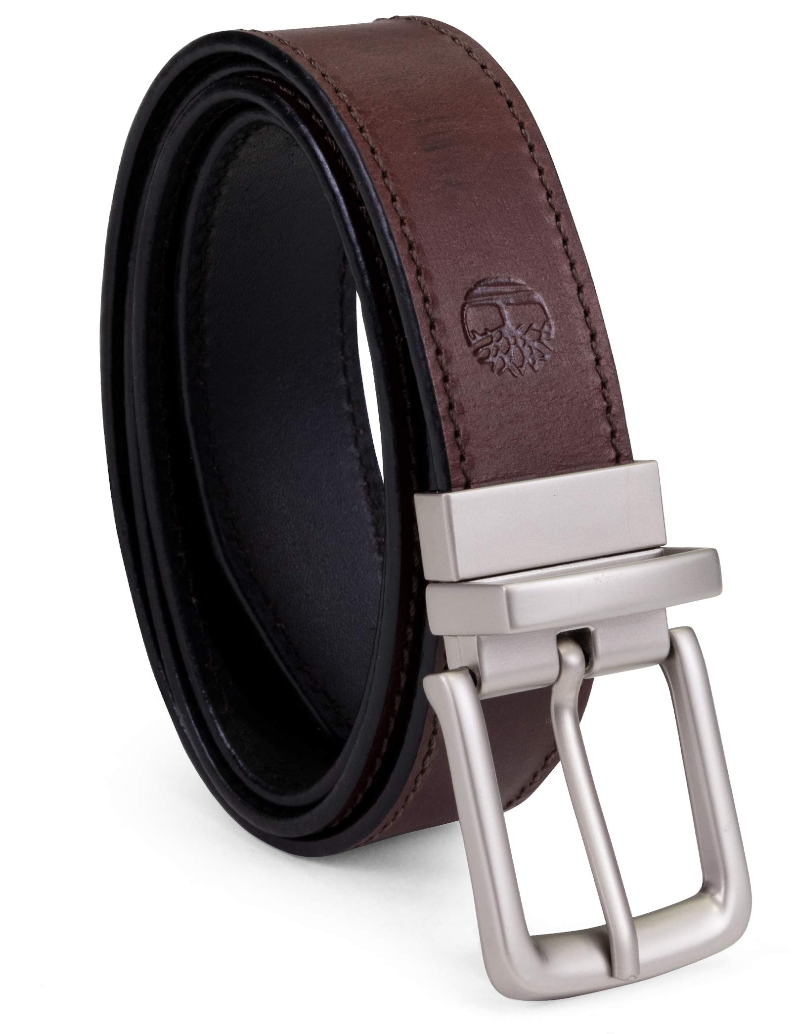 Timberland Men's Classic Leather Reversible Belt, Brown/Black, 40