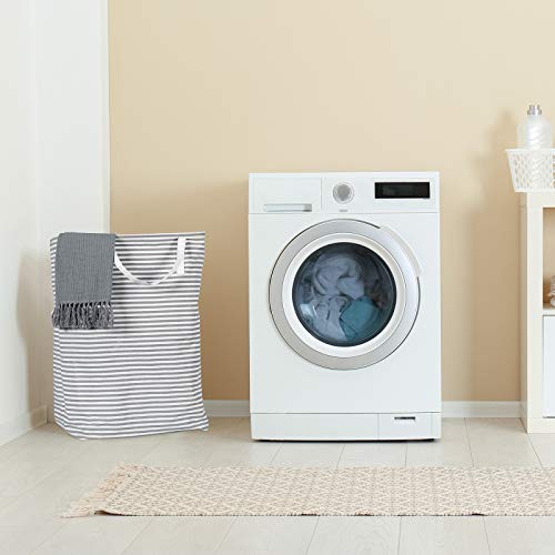 3 Pieces 72 L Large Storage Basket Kids Girls Baby Laundry Hamper Collapsible Clothes Toy Baskets with Handles for Dorm Nursery Home (Stripe, Curve, Star)