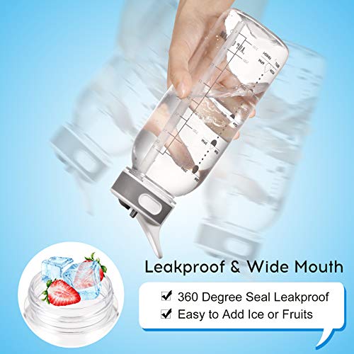 JIMACRO Water Bottle, BOTTLED JOY 1 Litre Water Bottle with Straw and Handle BPA-Free, 32 Oz Daily Water Intake Bottle with Time Markings Tracker to Remind the Drinking Time, Ideal for Hydration
