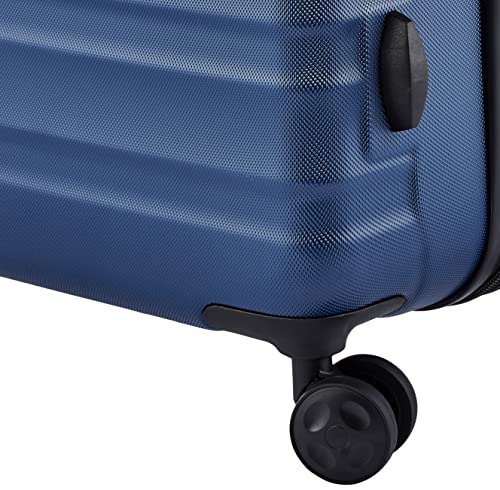 Amazon Basics 2-Piece Luggage Set (21", 30"), Hardshell Suitcases With Wheels, Expandable For Up to 25% More Space, With Scratch-Resistant Surface, Four Multi-directional Wheels, Navy Blue