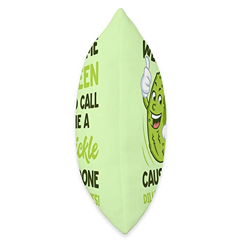 Dill Pickle Paint Me Green Bitches Funny Gift Paint Me Green and Call Me A Pickle Bitches Funny Throw Pillow, 16x16, Multicolor