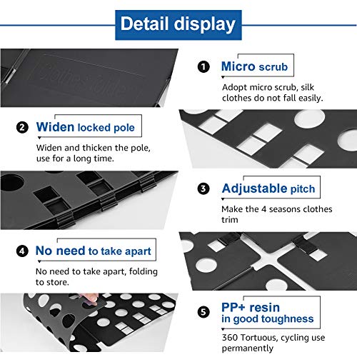 T shirt Folding Board T shirt Clothes Folder Laundry Organizer Easy and Fast for Kid and Adult to Fold Clothes Black