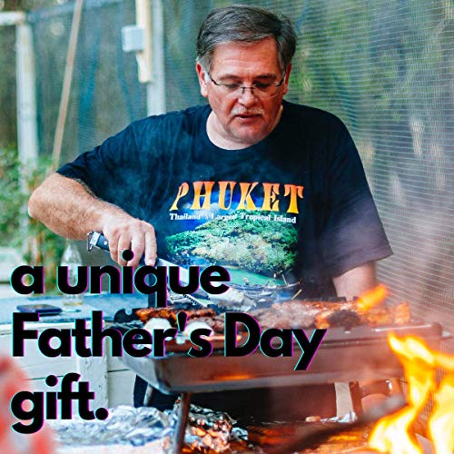 Personalized Grill Set for Men, BBQ Set with Custom Engraved Wooden Case Holder (Circle Design) | Customized Birthday for Him, Dad, Boyfriend, Husband | Groomsmen Gift
