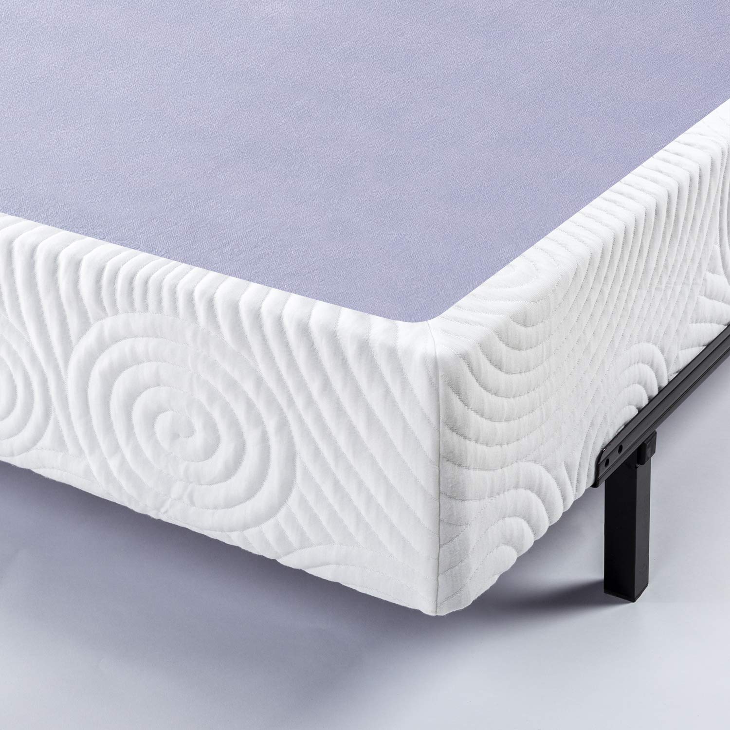ZINUS Metal Box Spring with Wood Slats, 9 Inch Mattress Foundation, Sturdy Steel Structure, Easy Assembly, California King