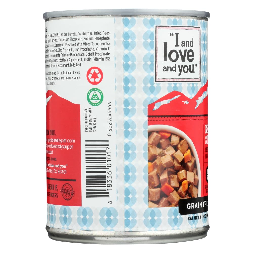 I and love and you Beef Booyah Stew Canned Dog Food, 13 oz.