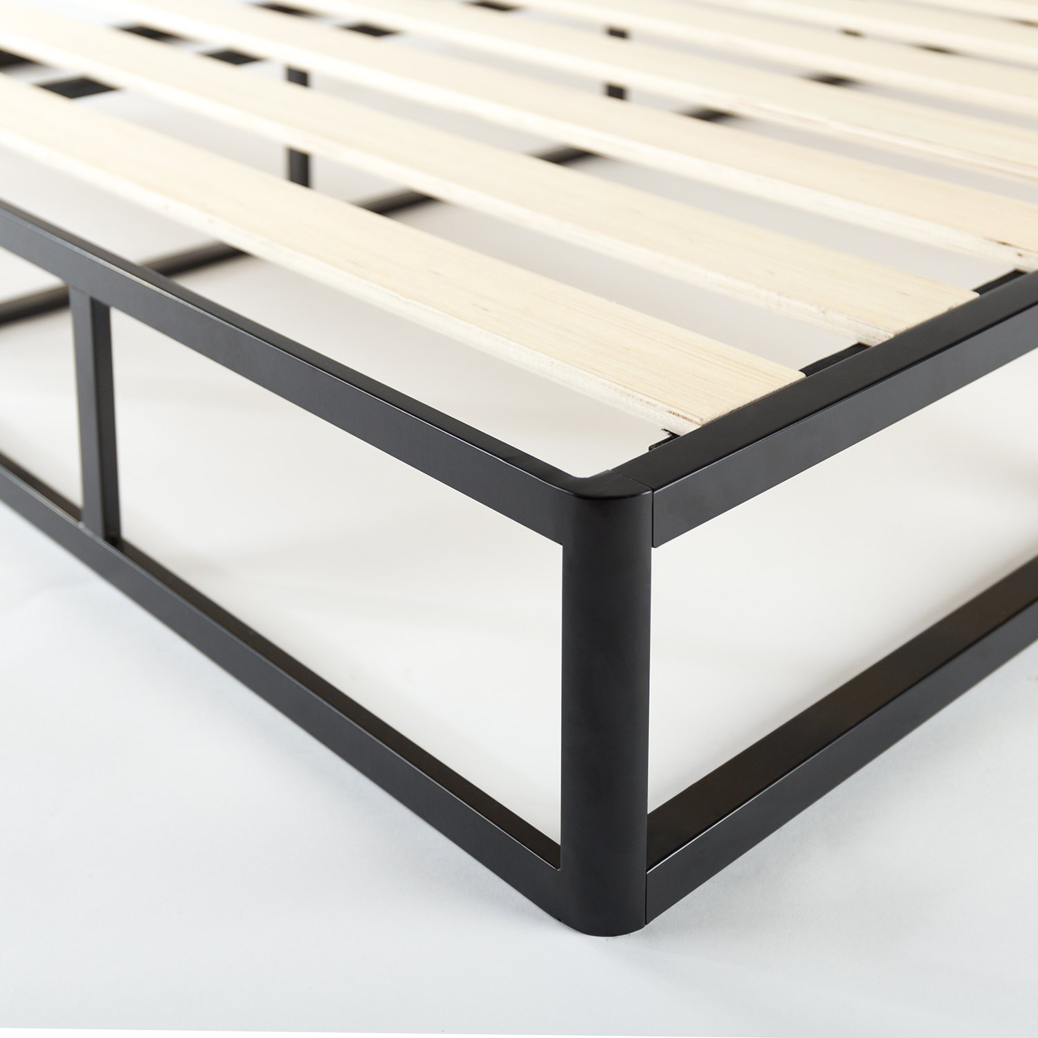 ZINUS Metal Box Spring with Wood Slats, 9 Inch Mattress Foundation, Sturdy Steel Structure, Easy Assembly, California King