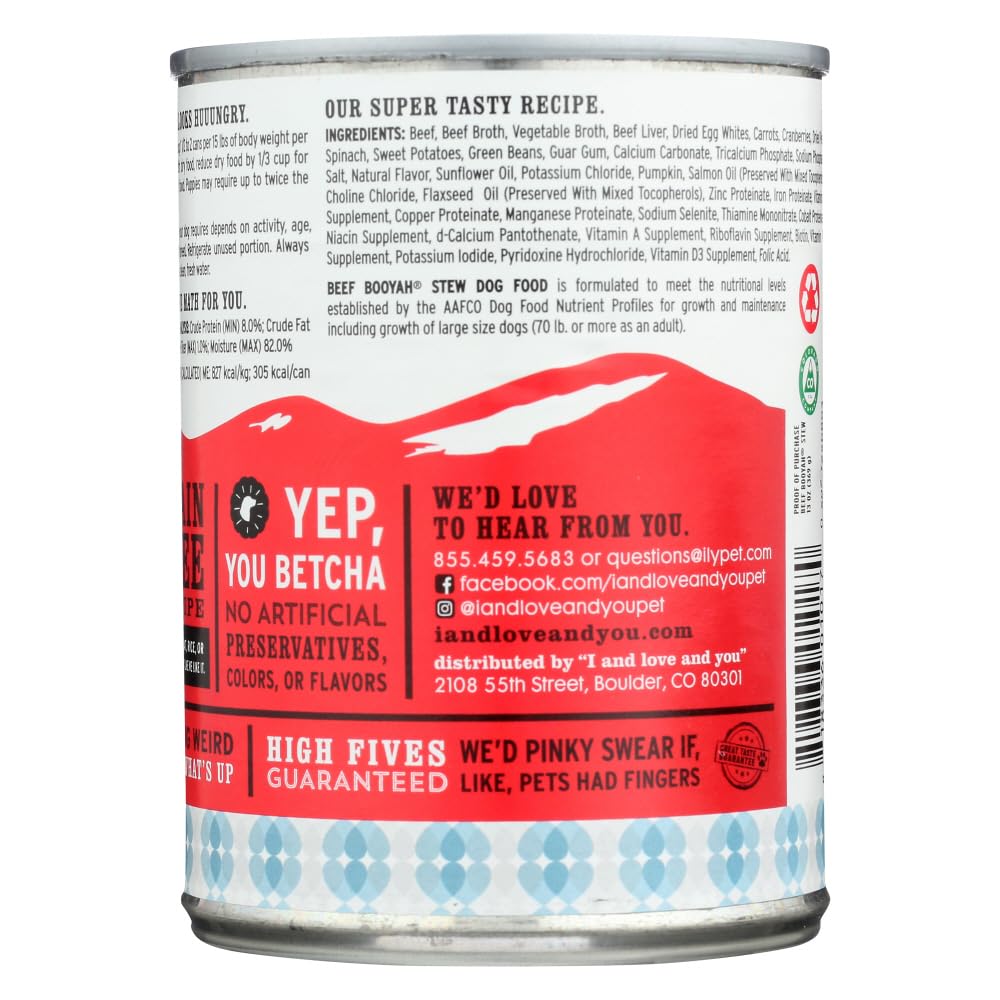 I and love and you Beef Booyah Stew Canned Dog Food, 13 oz.