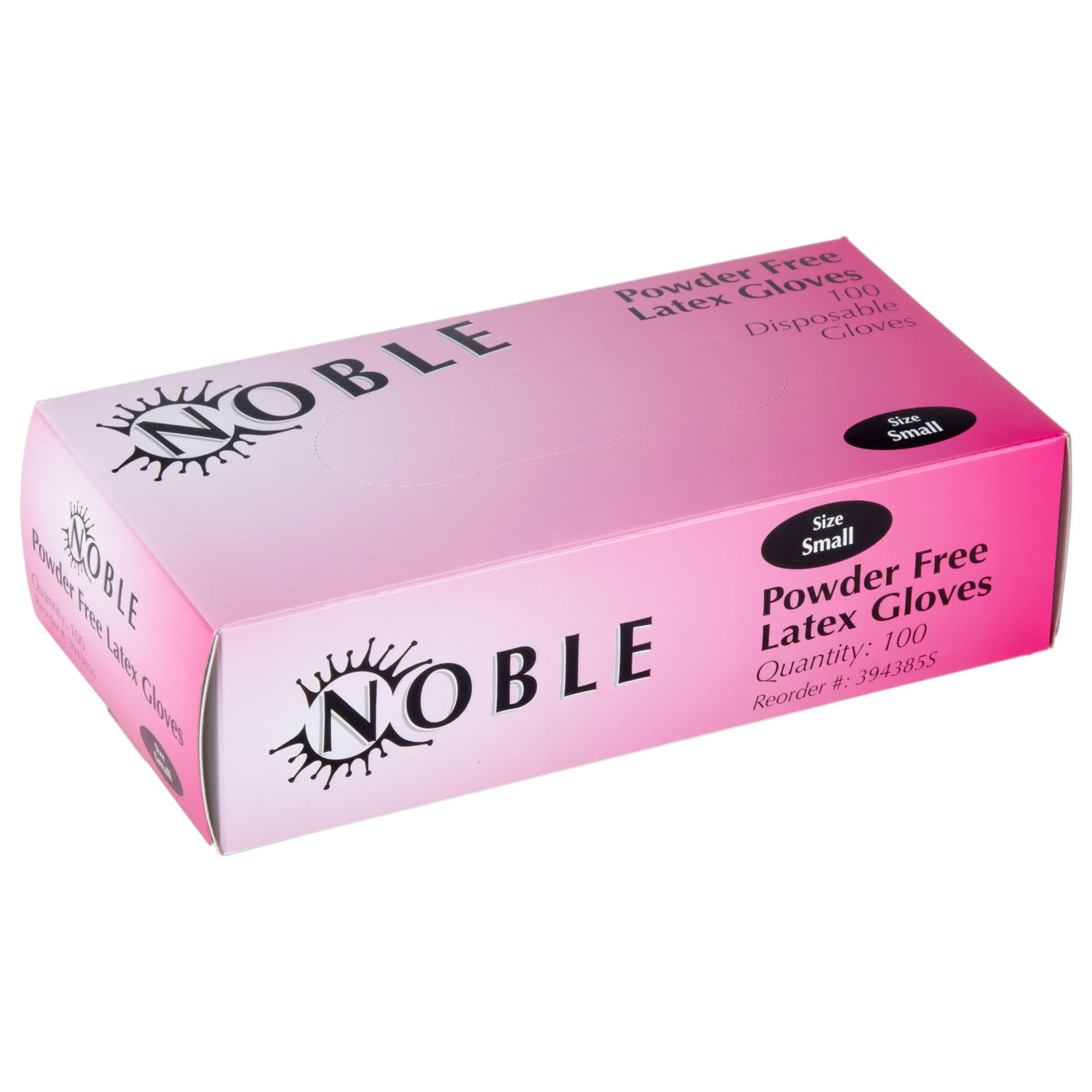 Noble 4.5 Mil Thick Powder-Free Disposable Latex Gloves For Food Service, 100-Pack, Small